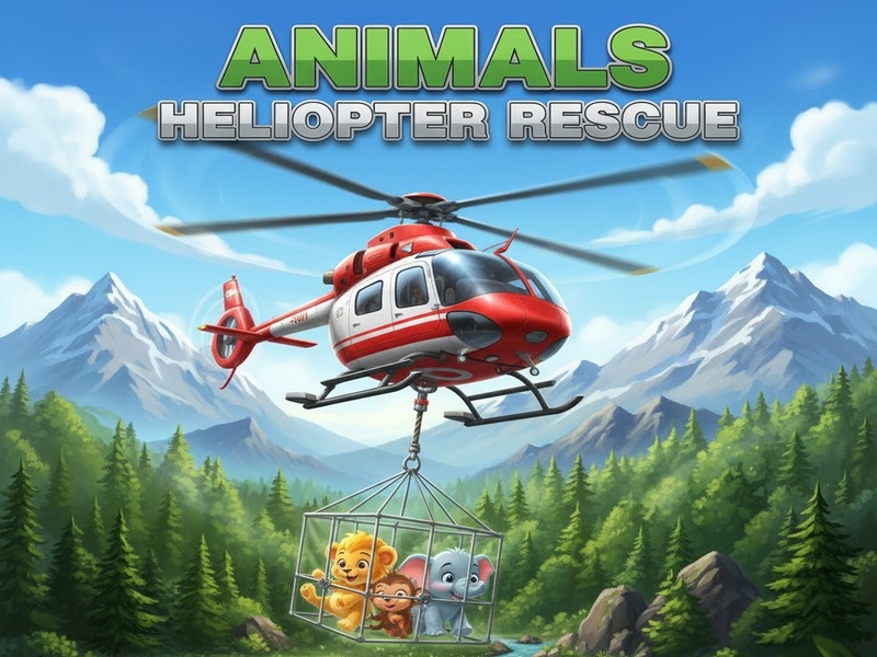 Mga hayop na Helicopter Rescue 🕹️ Maglaro online sa SGameS